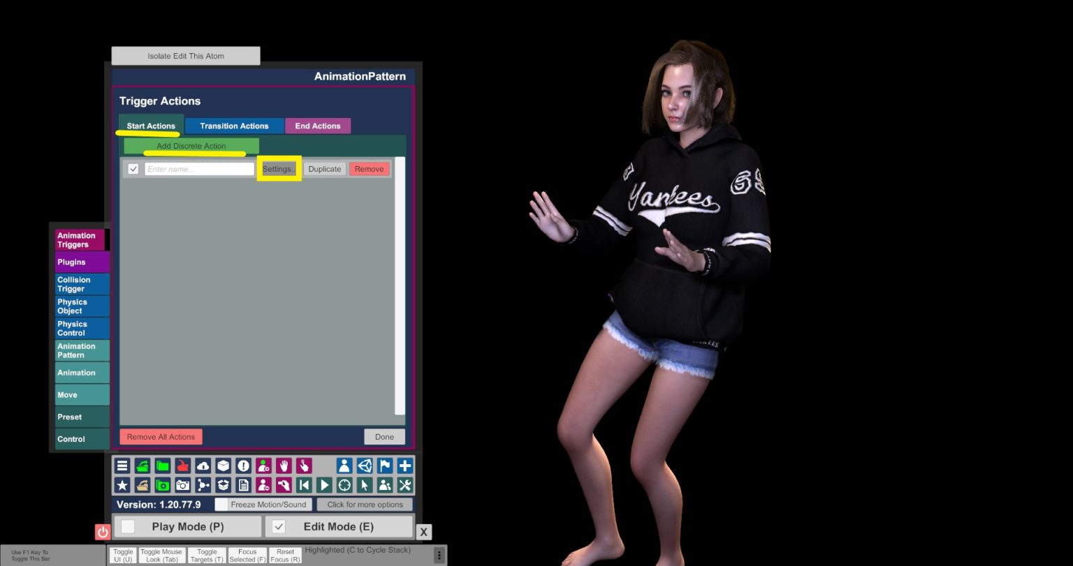 VaMでアニメーションを作る 簡単なダンス作成とBGMの流し方