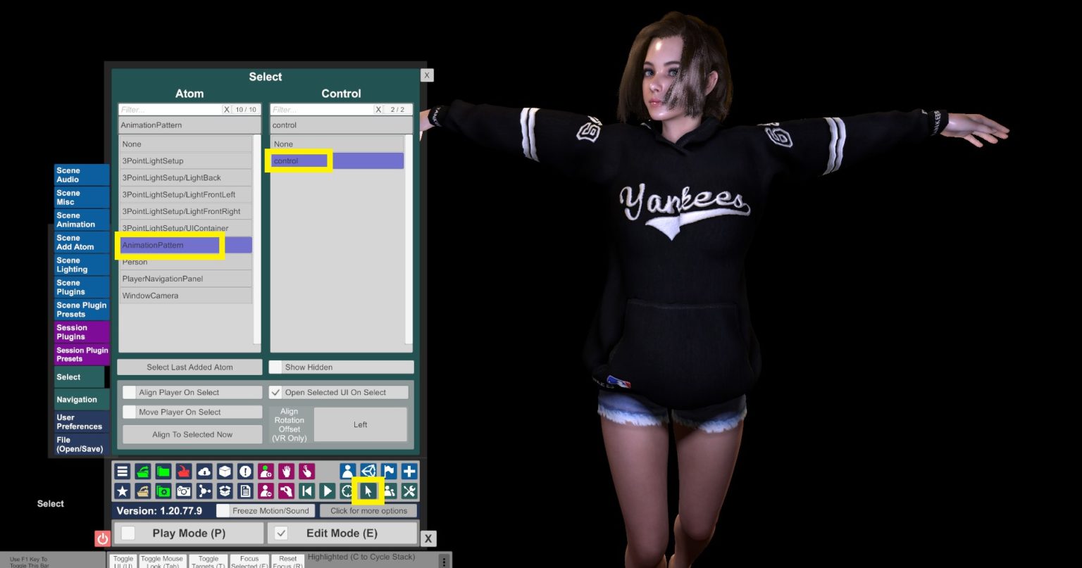 VaMでアニメーションを作る 簡単なダンス作成とBGMの流し方