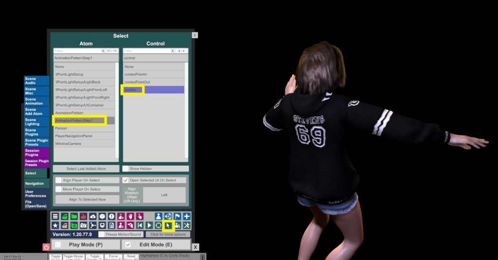 VaMでアニメーションを作る 簡単なダンス作成とBGMの流し方