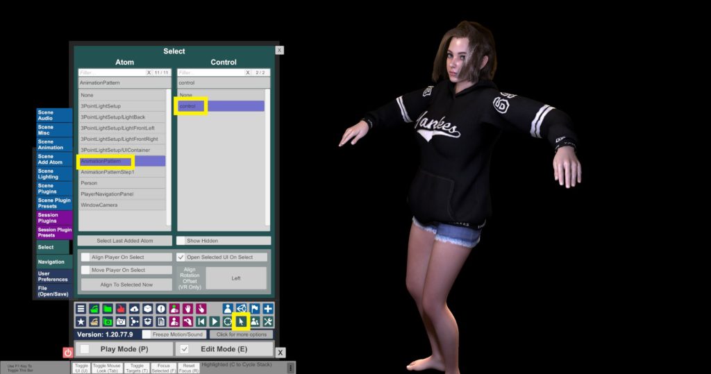 VaMでアニメーションを作る 簡単なダンス作成とBGMの流し方