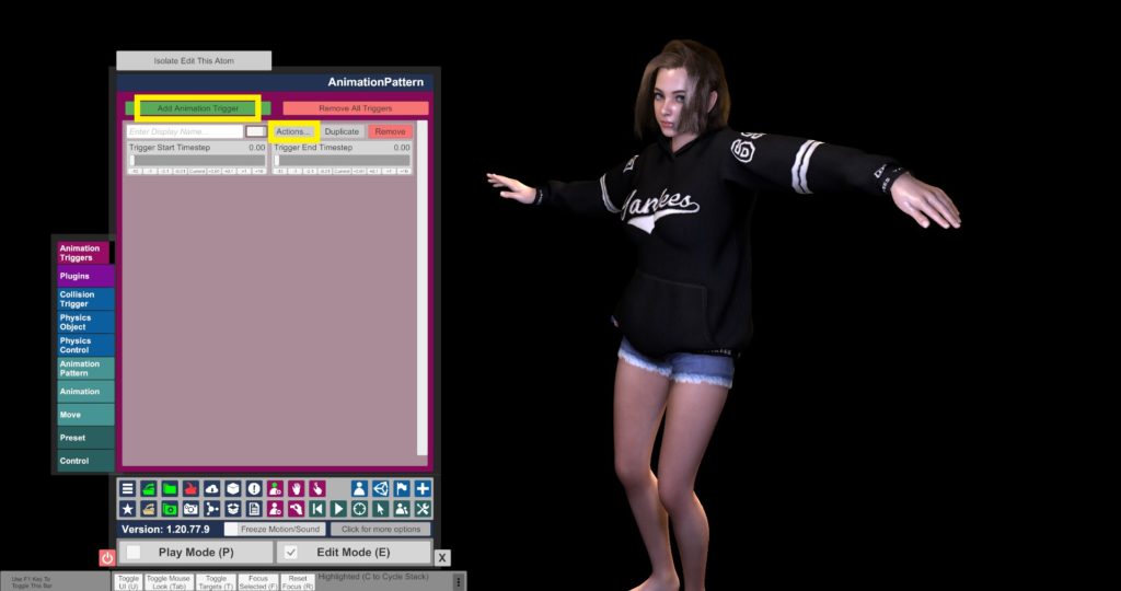 VaMでアニメーションを作る 簡単なダンス作成とBGMの流し方